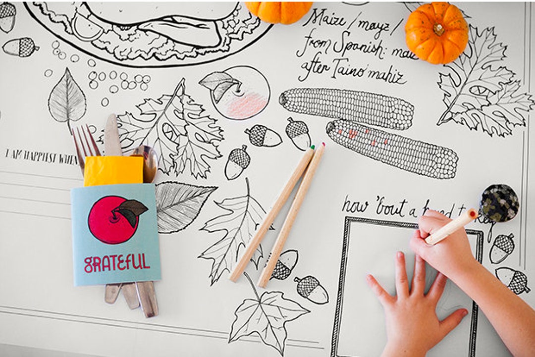 Draw Together Thanksgiving Set for Kids This Thanksgiving, Fun Coloring ...