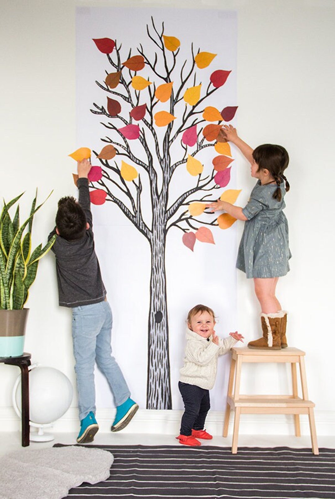 Draw Together Thankful Tree, Thankful List for Thanksgiving, Grateful ...