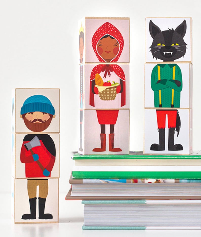 Olliblocks Fairy Tales Building Blocks Character Blocks for - Etsy