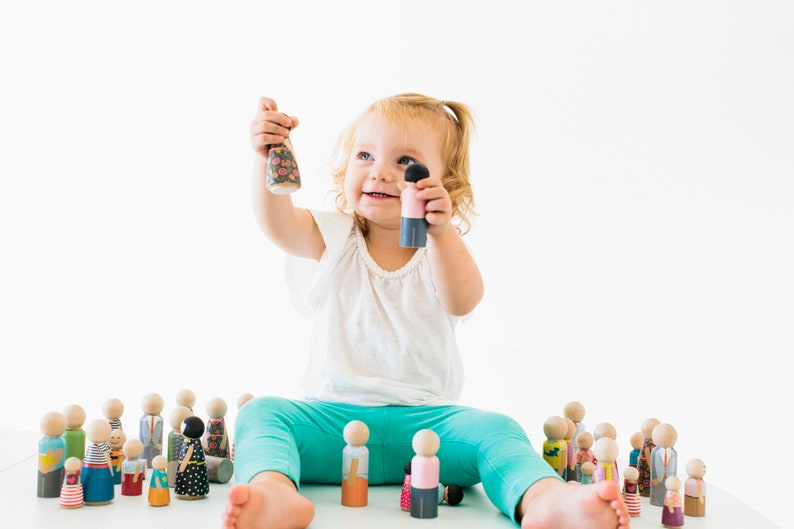 Minifolk, DIY Dolls, Peg Dolls, Cute Mini Dolls With Clothes, Sturdy ...