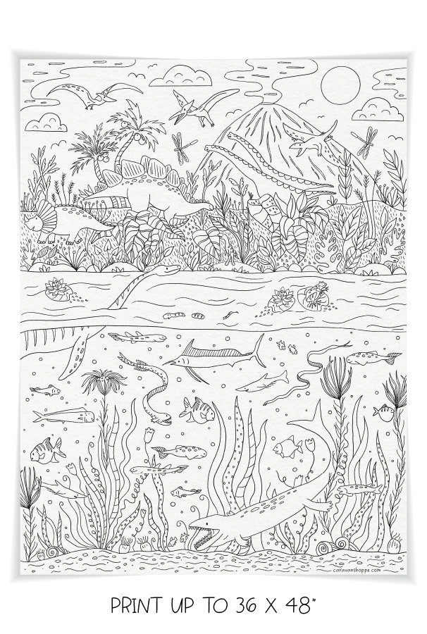 Affiche à colorier affiche à colorier géant scène de - Etsy France
