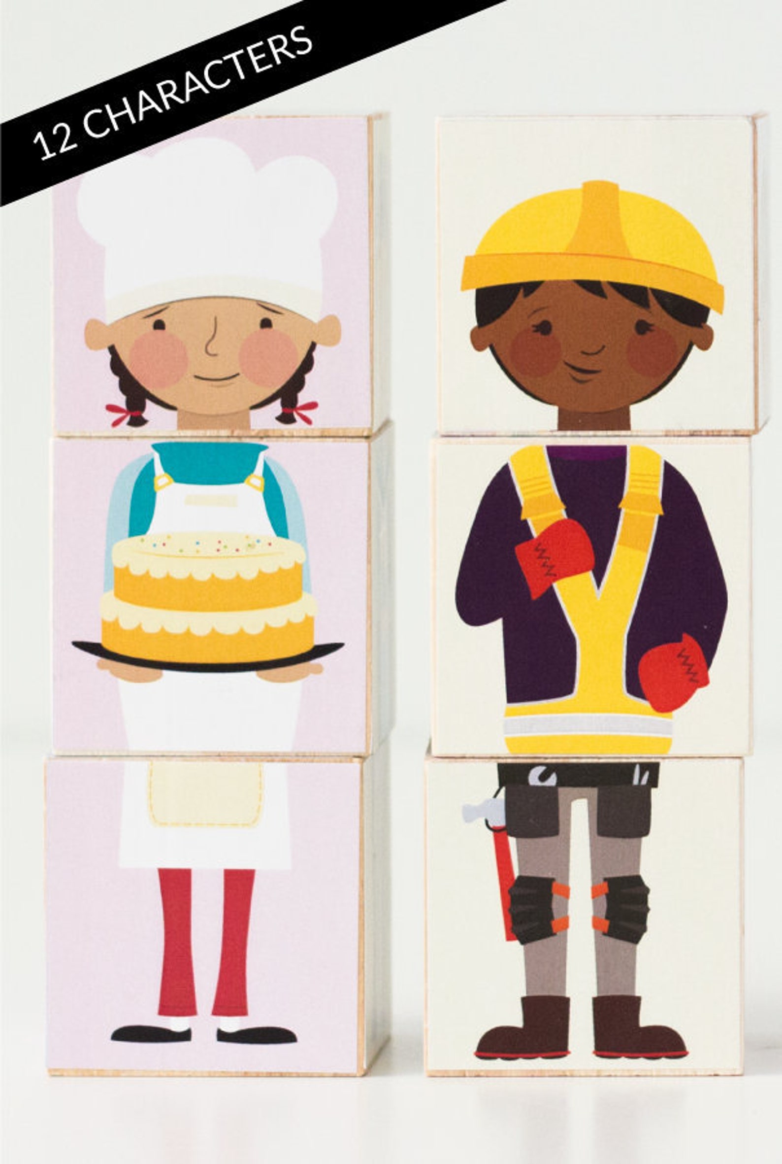 Olliblocks Careers, Building Blocks, Character Blocks for Kids, Baby ...