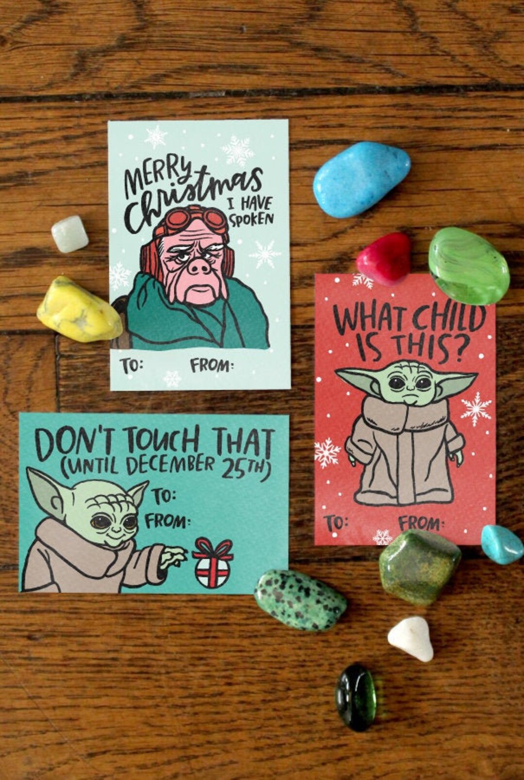 Mandalorian Printable Gift Tags, Mando, Illustrated, Funny Kids Tags ...