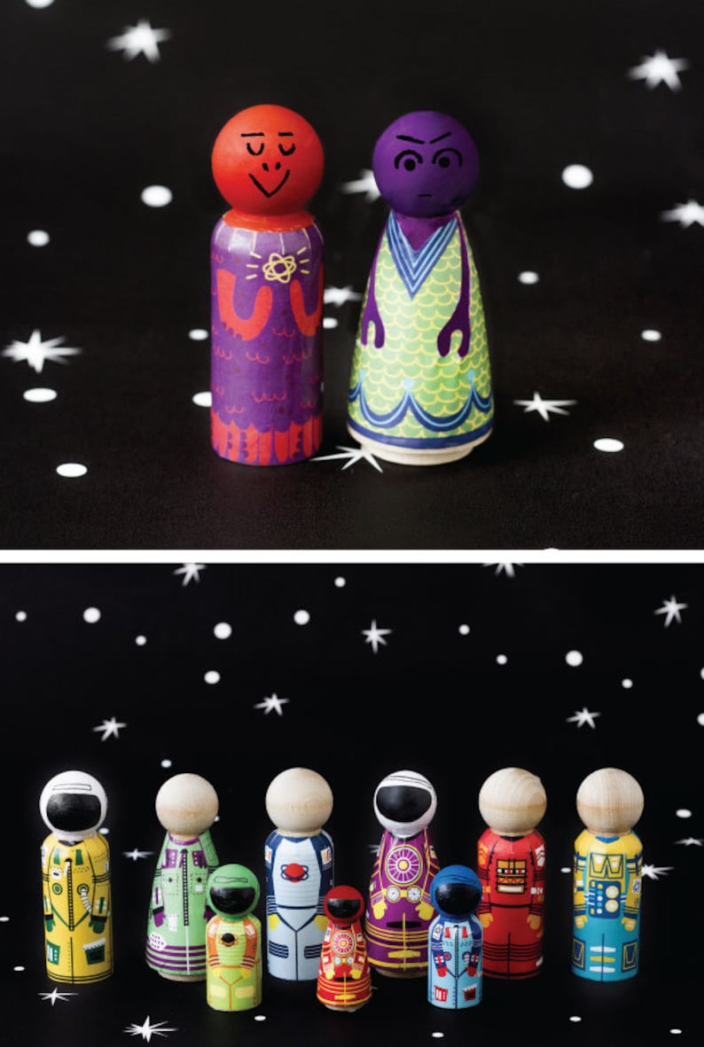 Minifolk, Space Dolls, Alien Dolls, DIY Dolls, Peg Dolls, Sturdy Toys ...