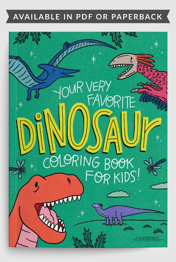 DINOSAUR Coloring Book for Kids PRINTABLE Dinosaur Coloring - Etsy