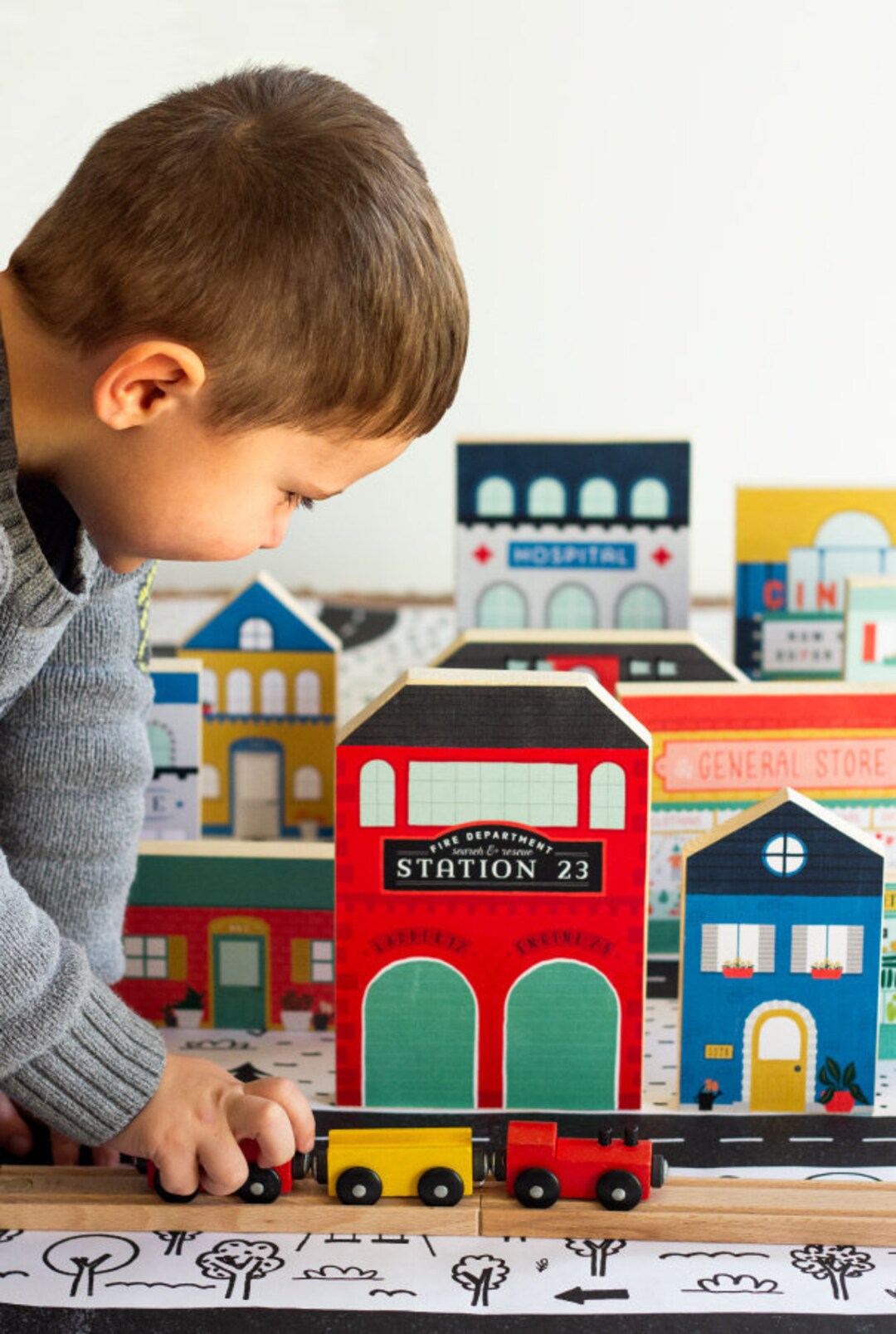 Playtropolis, Toy Buildings, Post Office, Police Station, Bakery, Easy ...