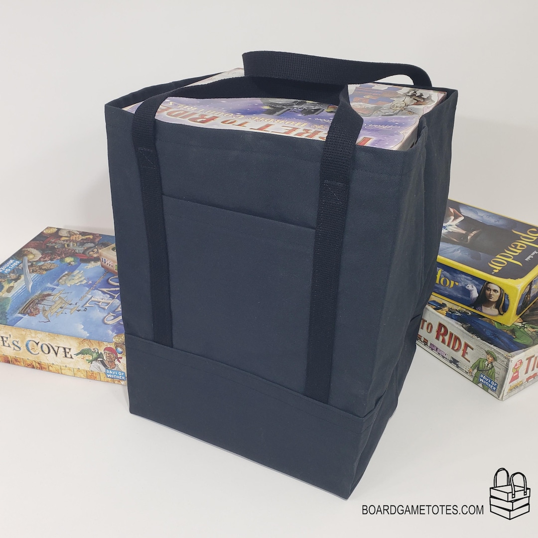 The Board Game Tote (premium Duck Canvas, Black) - Etsy