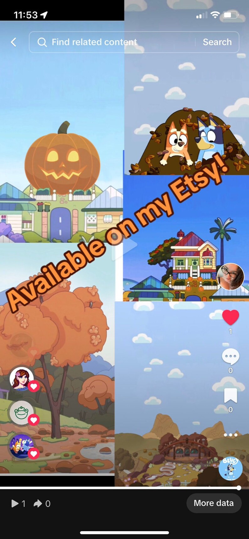 Bluey Fall Halloween Phone Wallpaper - Etsy