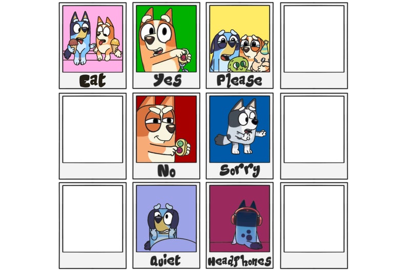 Bluey Illustrated Communication Cards: Nonverbal Communication - Etsy ...