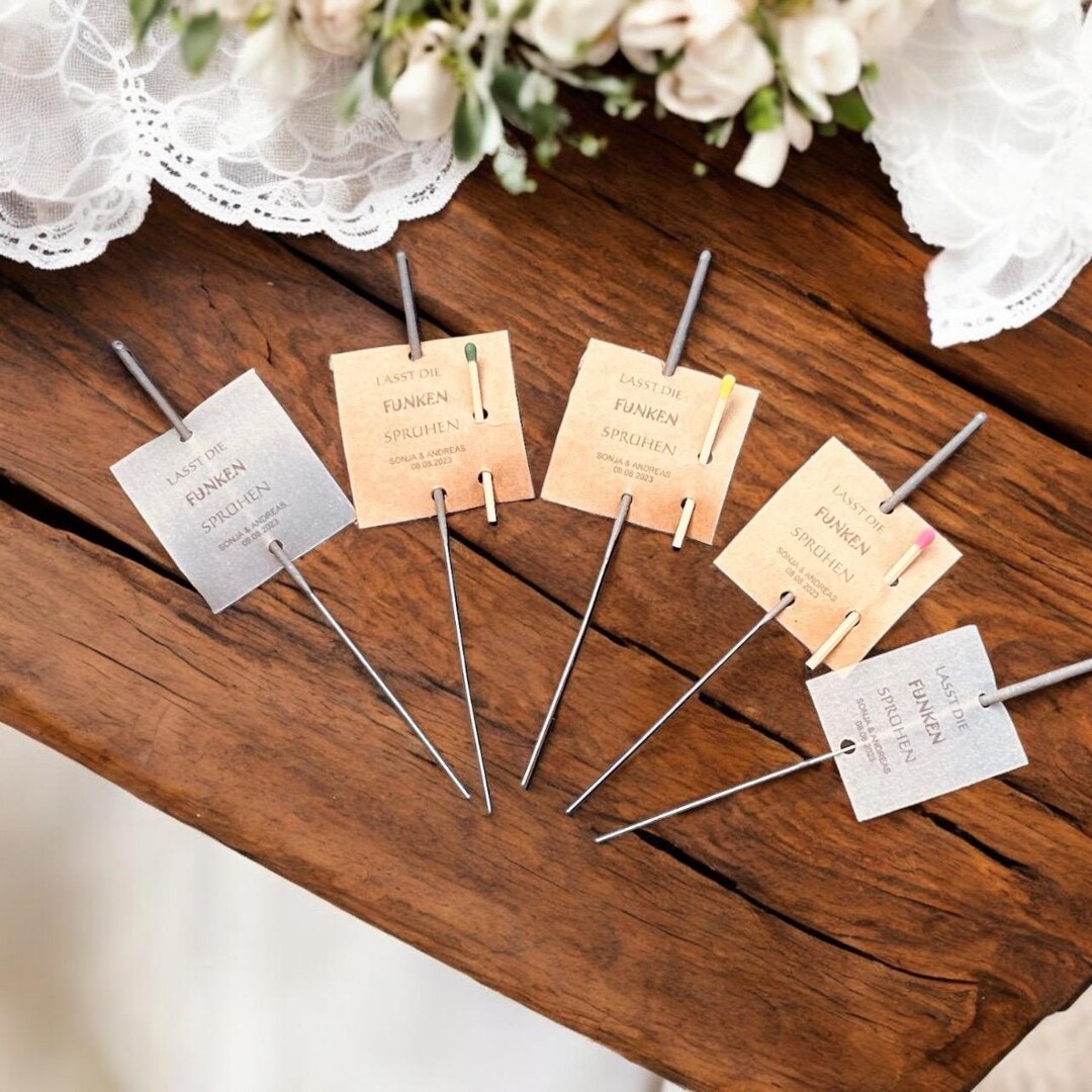 Personalized Sparklers With Your Desired Text Complete With Match and ...