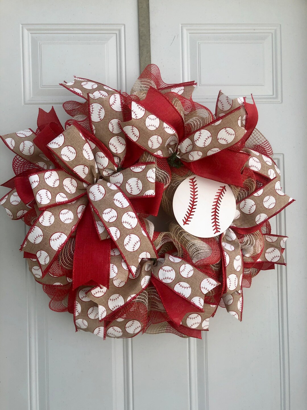 Best Baseball Wreath, Baseball Wreath, Baseball Door Wreath, Front Door ...