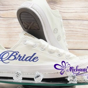 Custom Bling Wedding Converse Sneakers: Rhinestone Bridal Chucks - Etsy