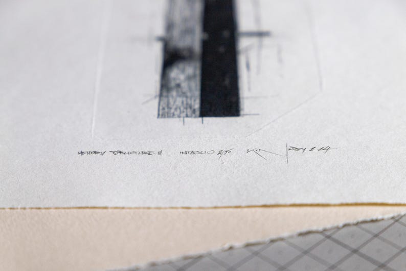 Intaglio Print: Abstract Architecture Etching, Modern Industrial Wall ...