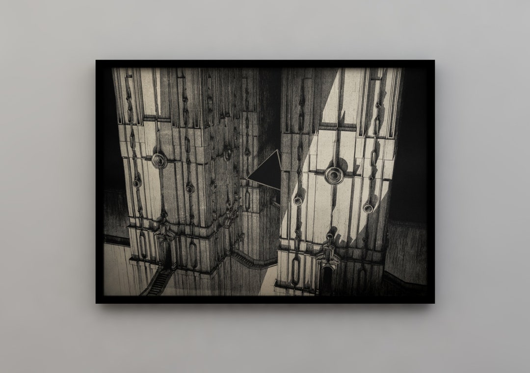 Abstract Architecture Etching Print: Geometric Industrial Wall Art - Etsy