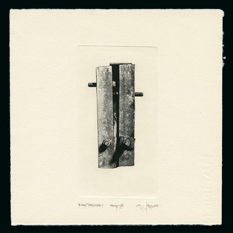 Intaglio Etching: Abstract Industrial Architecture Art Print - Etsy