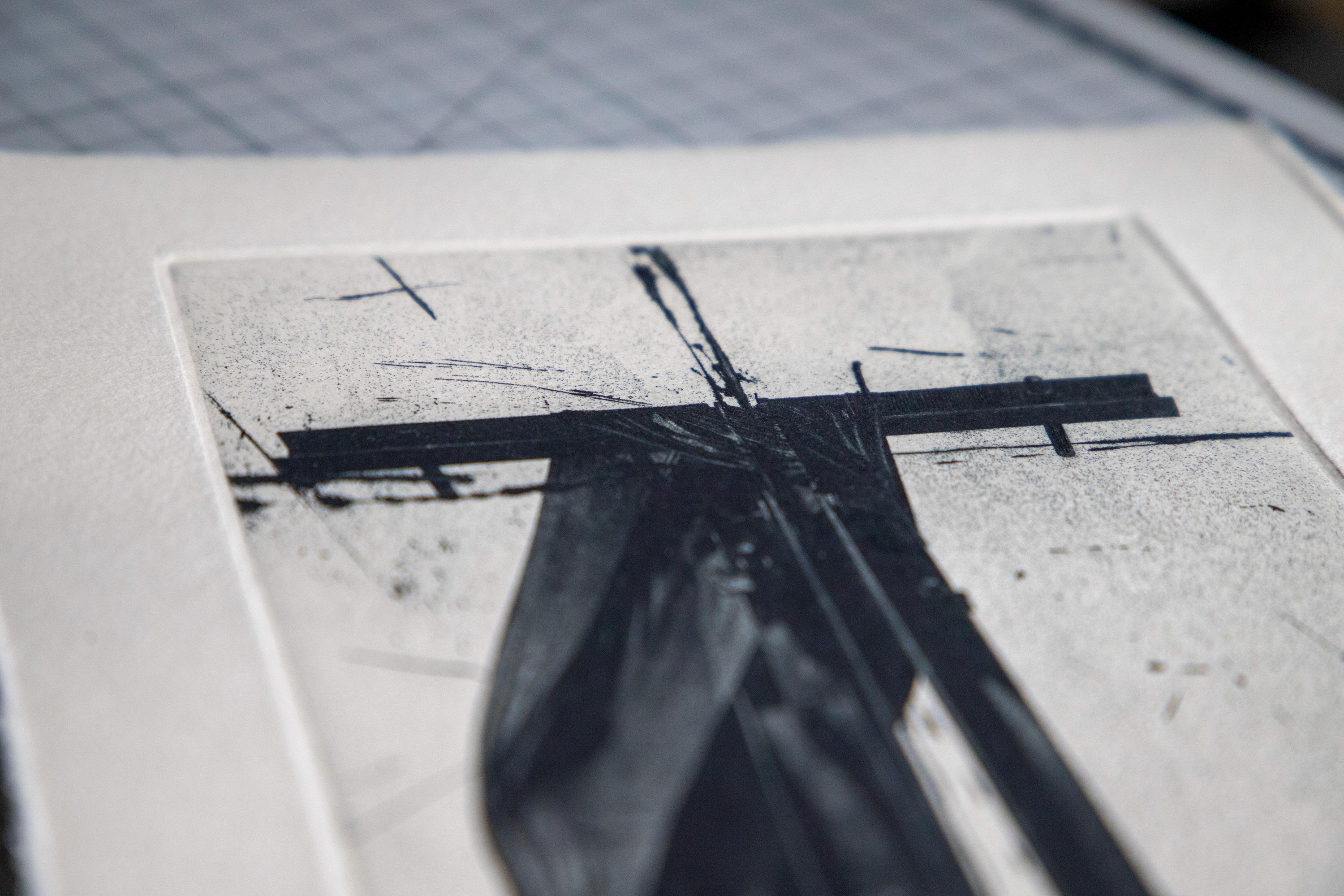 Abstract Architecture Etching Print: Modern Industrial Wall Art - Etsy