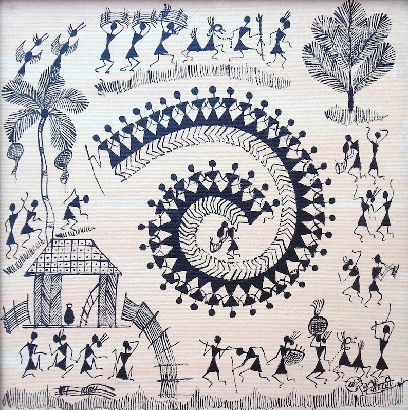 Warli Painting, Warli Art, Tarpa Dance, Folk Dance, Indian Traditional ...