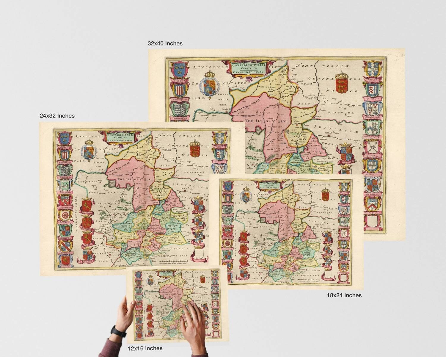 Cambridgeshire Old Map Ely, St Ives, Chatteris, Cambridge, Northstowe ...