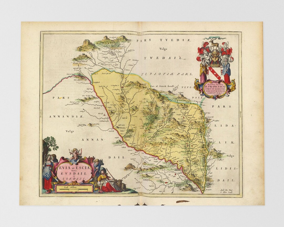 Dumfries, Galloway Old Map Bentpath, Eskdalemuir, Langholm, Arkleton ...