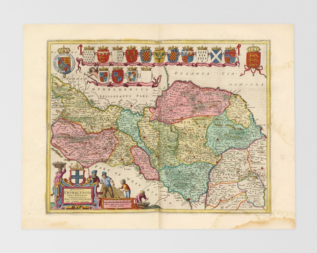 Old Map North Yorkshire | Ingleby Barwick, Thirsk, Ripon, Stokesley ...