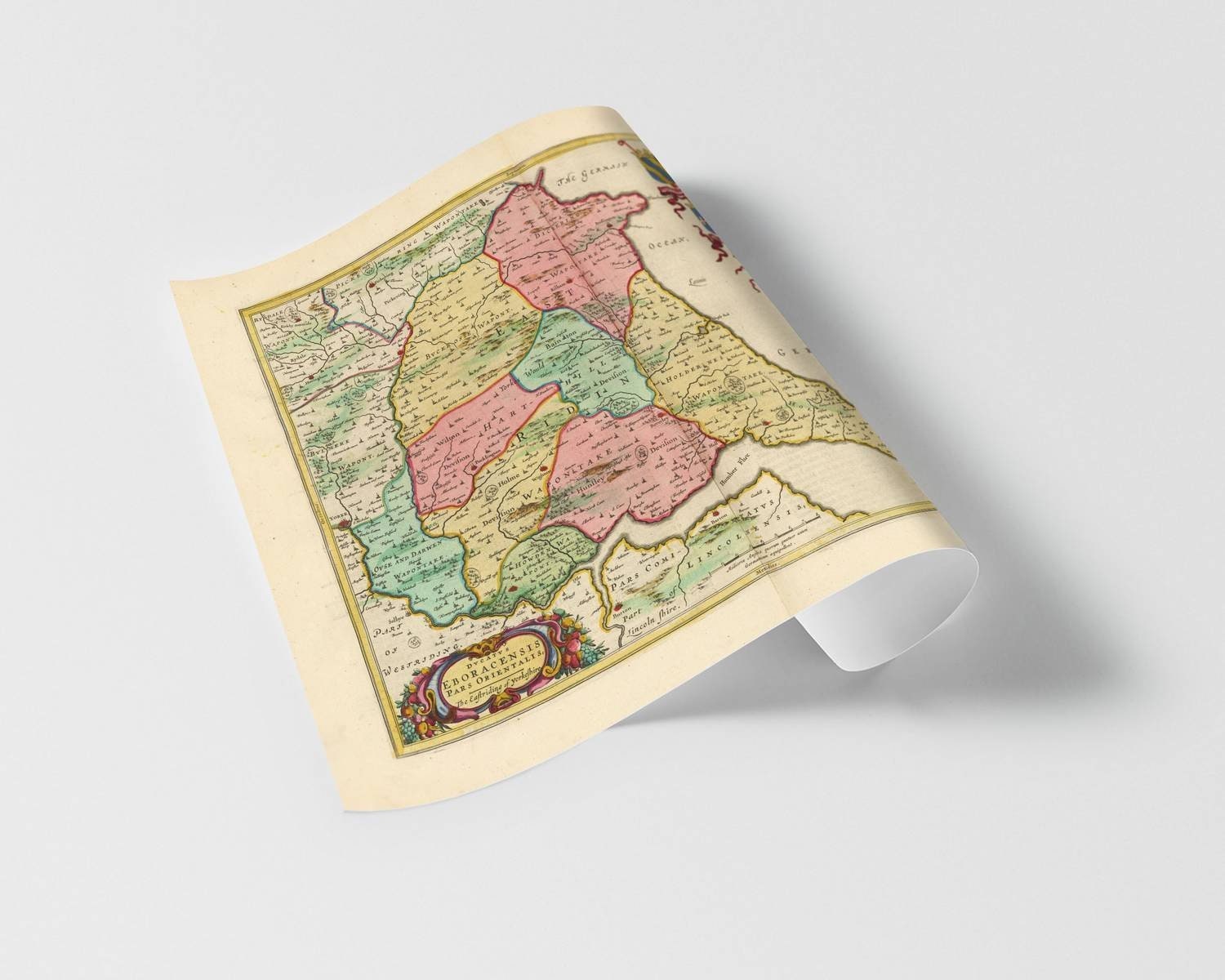 East Yorkshire Old Map Beverley, Hull, Lund, Great Kelk, Foston on the ...