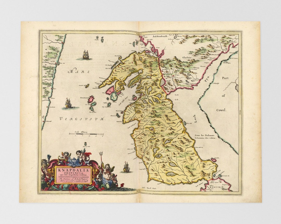 Argyll and Bute Old Map | achnamara, Lochgilphead, Tarbert, Kilfinan ...