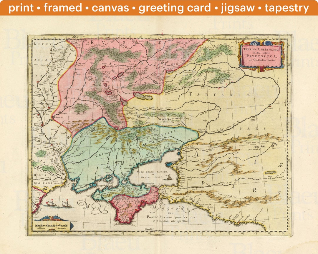 Ukraine Old Map Kyiv Donetsk Kharkiv Dnipro Rostov on - Etsy