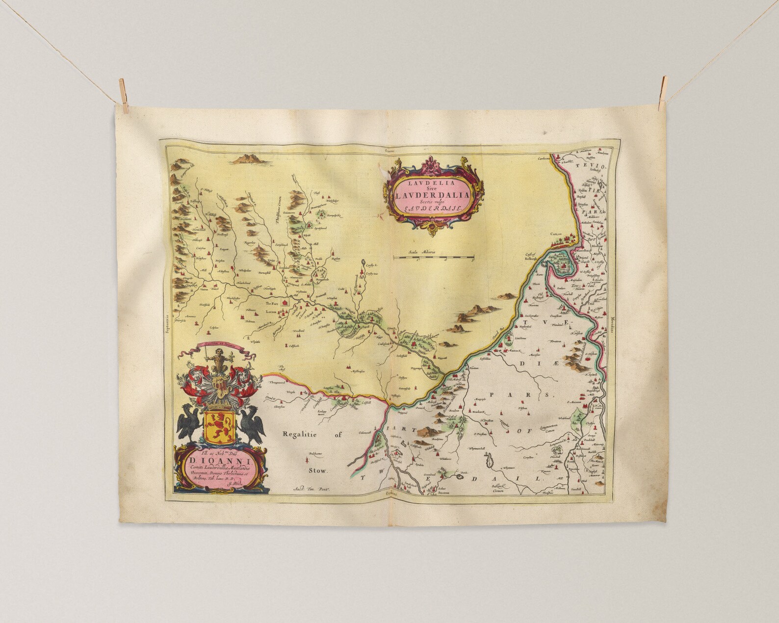 Scottish Borders Old Map Galashiels Earlston Redpath - Etsy