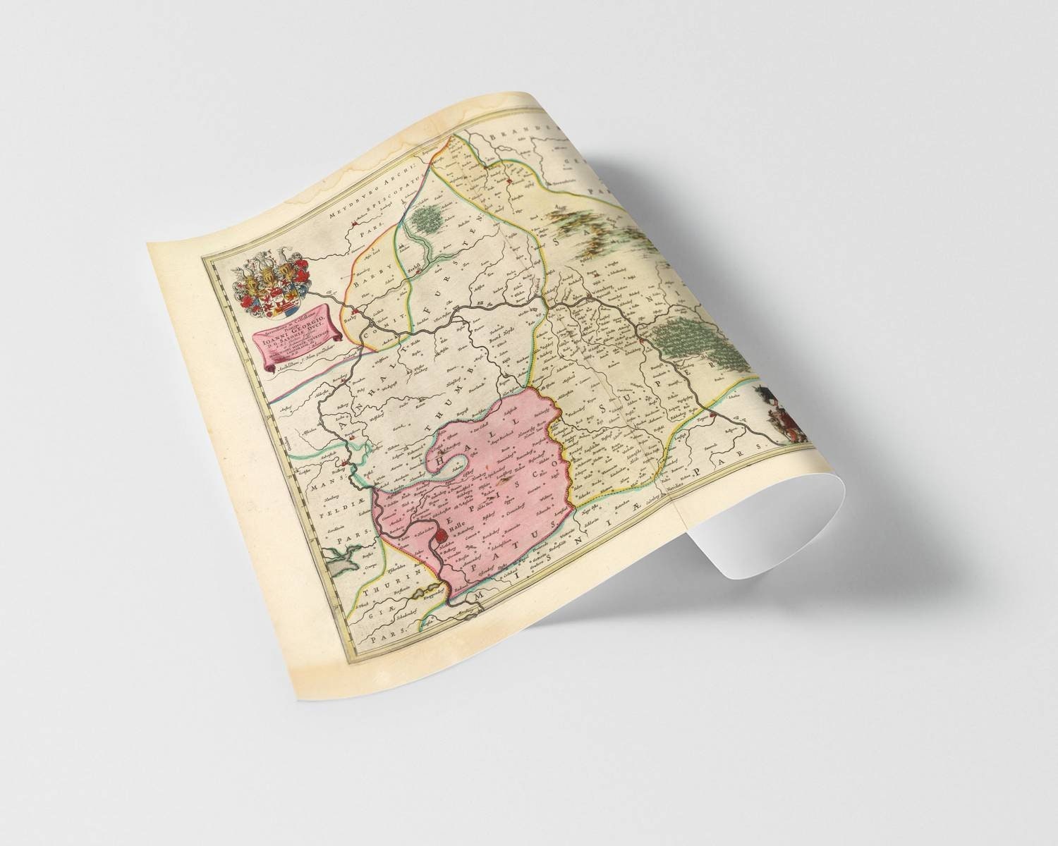 Wittenberg Old Map Grfenhainichen Coswig Anhalt Kemberg - Etsy UK