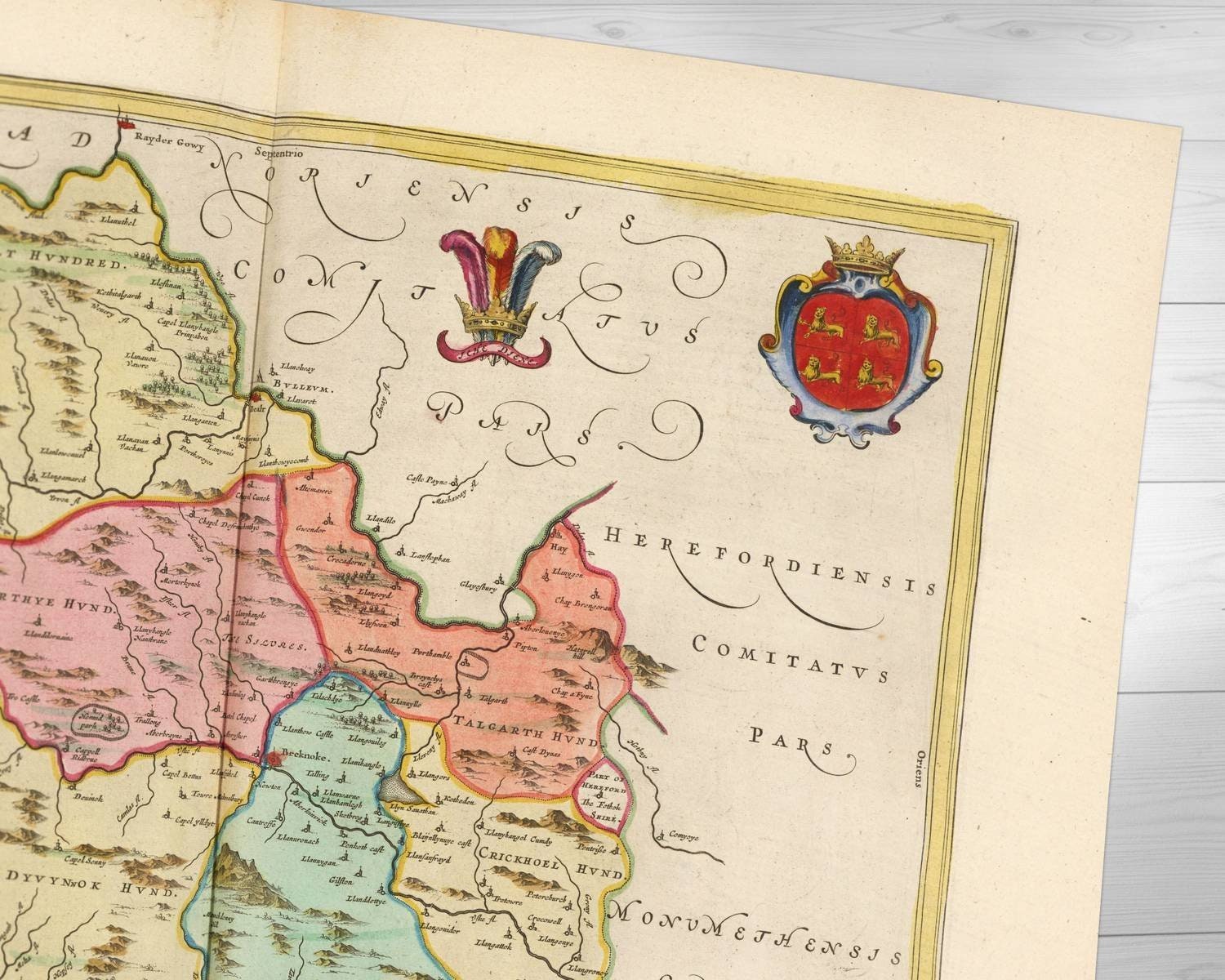 Breconshire Old Map Brecon, Merthyr Cynog, Talachddu, Llanddew, South ...