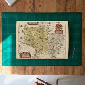 Map of Ayrshire } Gift for Scottish Dad: Mauchline, Cumnock, Sorn - Etsy