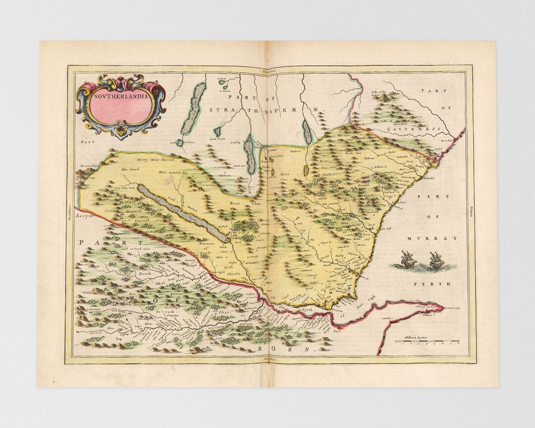 Map of Sutherland | Lairg, Bonar Bridge, Golspie, Brora, Dornoch ...