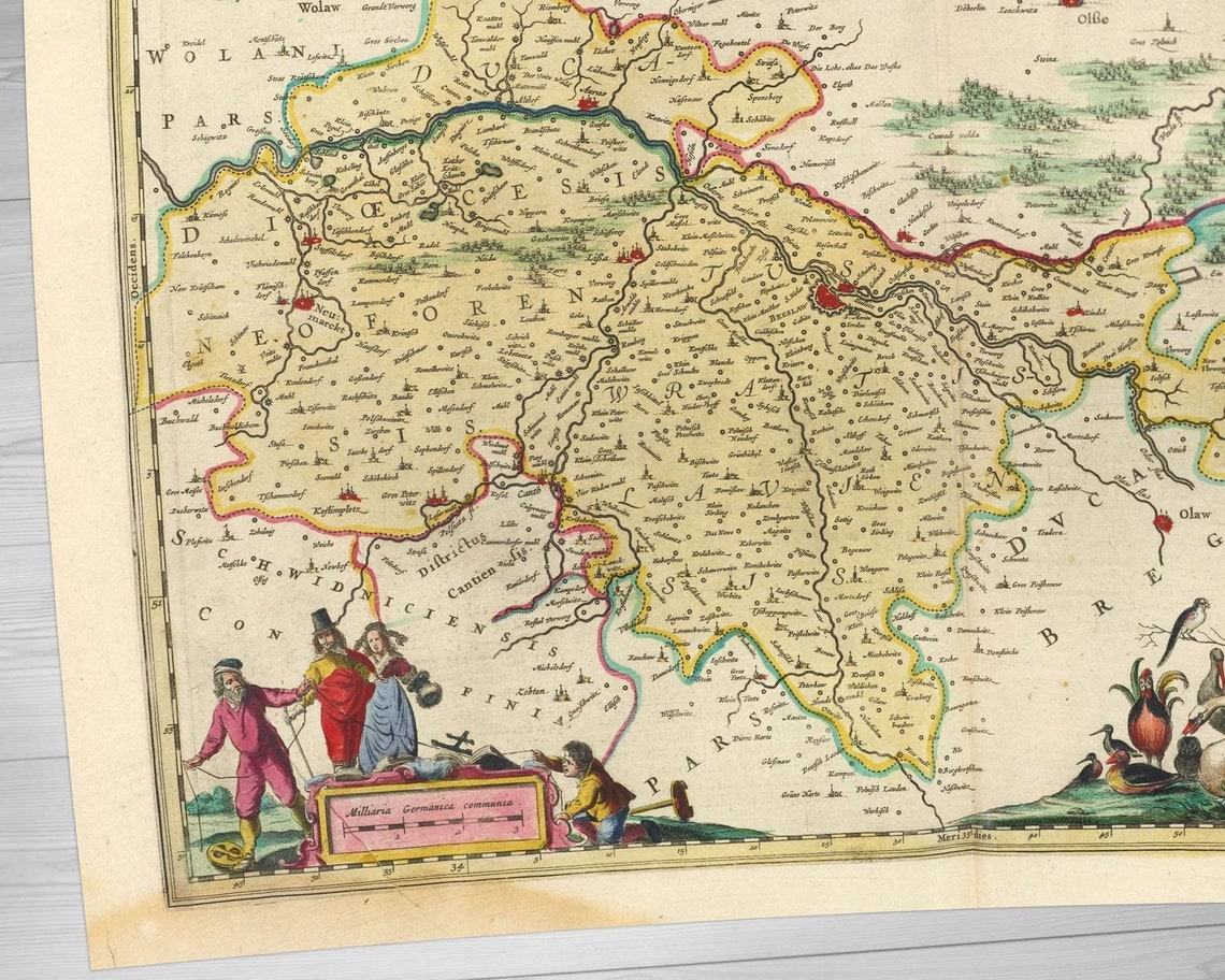 Lower Silesia Old Map Wrocaw, Jelcz Laskowice, Siechnice, Trzebnica ...