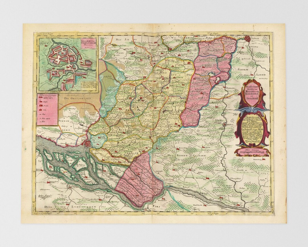 Schleswig-holstein Old Map Trittau, Hamburg, Schwarzenbek, Reinbek ...