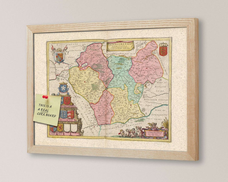 Leicestershire Old Map Leicester Oadby Wigston - Etsy