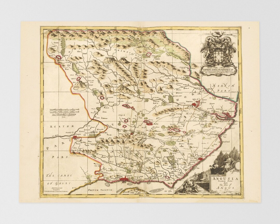 Map of Angus | Forfar, Kirriemuir, Charleston, Kingsmuir, Douglastown ...