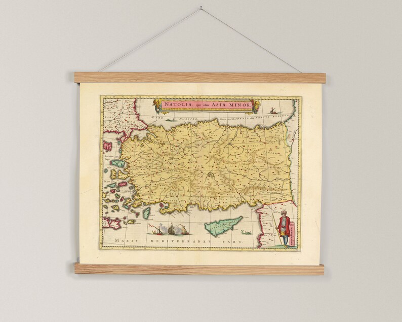 Turkey Old Map Istanbul Ankara Konya Nicosia Adana - Etsy