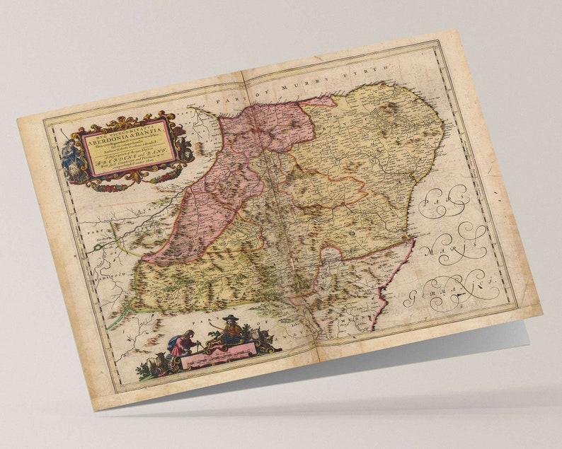 Old Map of Aberdeenshire Historical Print Insch Aberdeen - Etsy