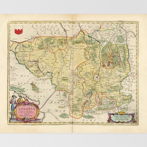 Map of Upper Lusatia } Old German Map: Bautzen Budyin, Lbau, Weienberg ...
