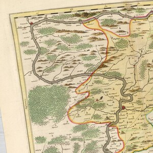 Main-tauber-kreis Old Map | tauberbischofsheim, Wertheim, Wrzburg ...