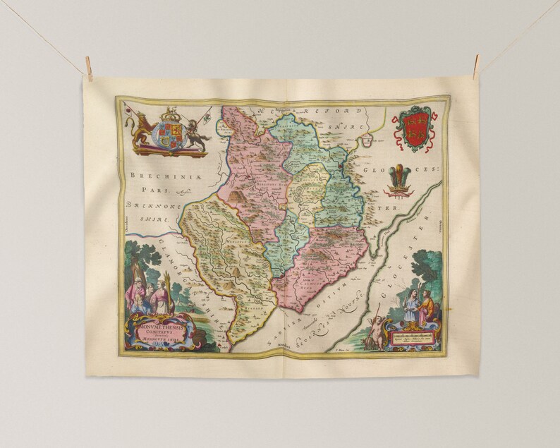 Gwent Old Map Pontypool Cwmbran Newport Usk Caldicot - Etsy