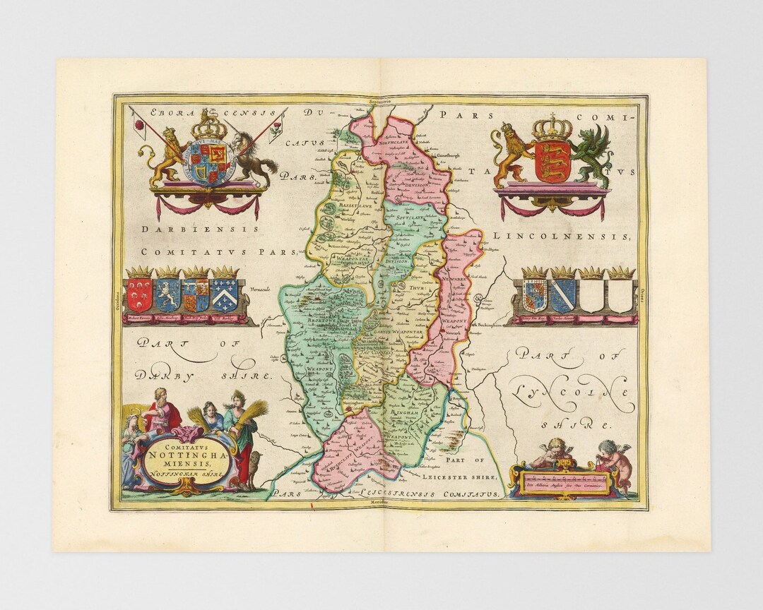 Old Map Nottinghamshire Southwell, Ollerton, Nottingham, Hucknall ...