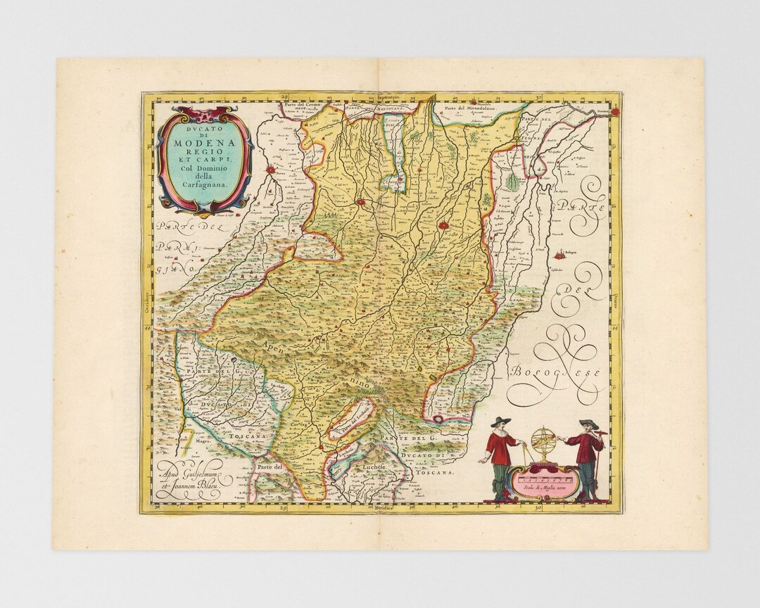 Old Map Emilia-romagna Sassuolo, Castellarano, Reggio Emilia, Modena ...