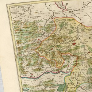 Map of Saxony-anhalt } Old German Map: Lutherstadt Eisleben, Querfurt ...