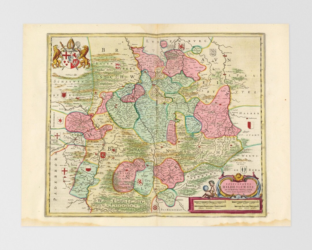 Hildesheim Old Map Alfeld Leine, Bad Salzdetfurth, Hildesheim, Bockenem ...