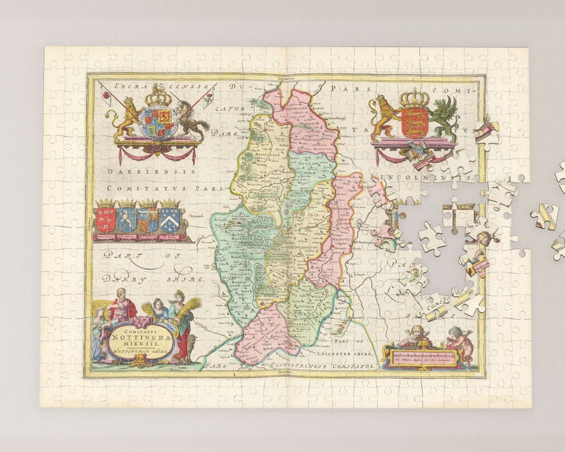 Nottinghamshire Old Map Southwell Ollerton Nottingham - Etsy