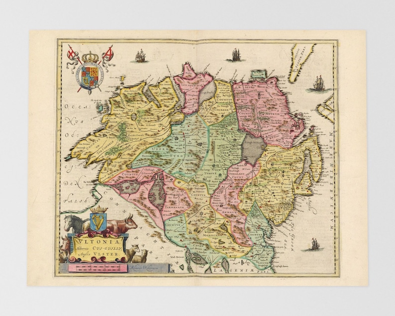 Map of Northern Ireland } Gift for Northern Irish Dad: Cookstown ...