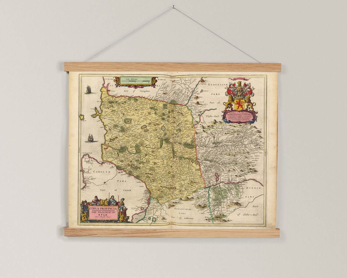 Ayrshire Old Map Mauchline Cumnock Sorn Auchinleck - Etsy