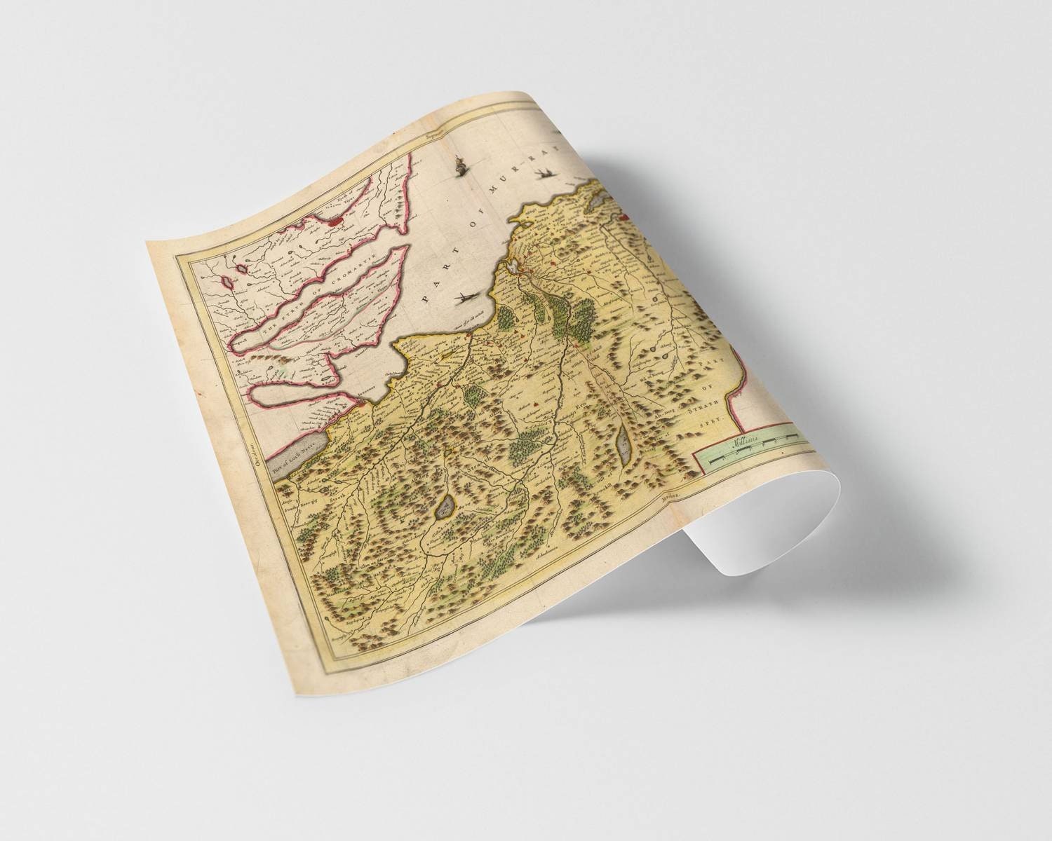 Moray Old Map Forres, Nairn, Dyke, Kintessack, Auldearn, North Scotland ...