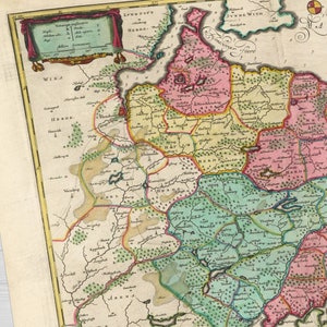 Schleswig-holstein Old Map Flensburg, Husby, Glucksburg, Nieby, Kappeln ...